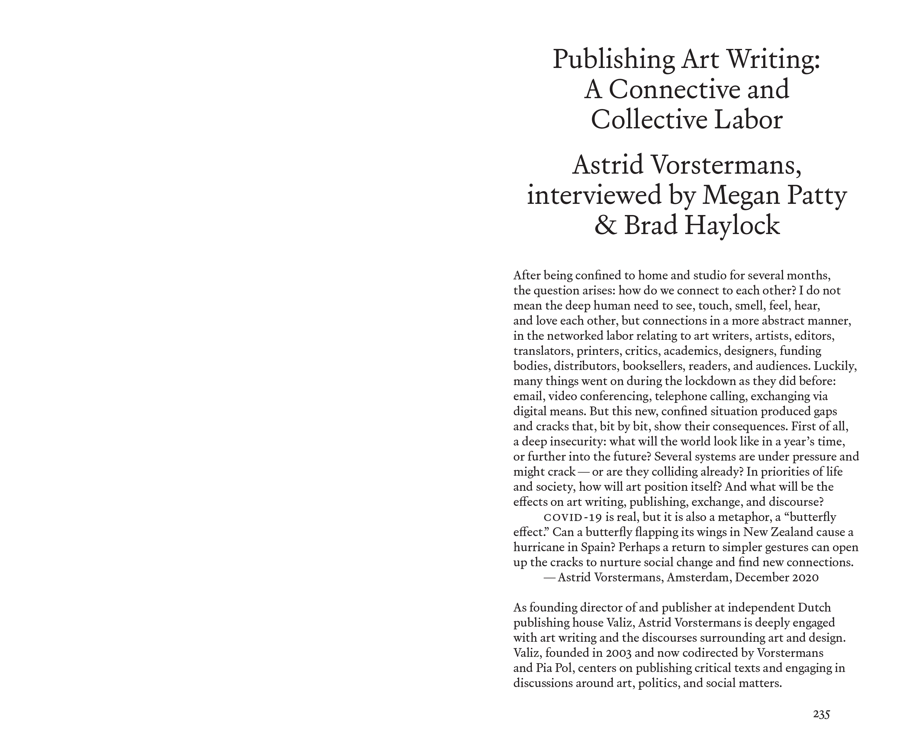 Art Writing in Crisis – Sternberg Press